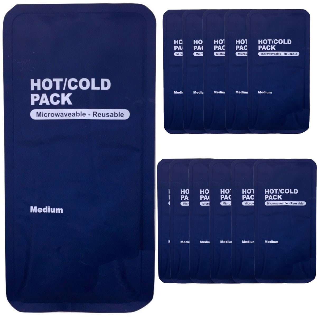 12x Hot/Cold Packs Bulk - Microwaveable Reusable Ice/Heat Gel Packs ...