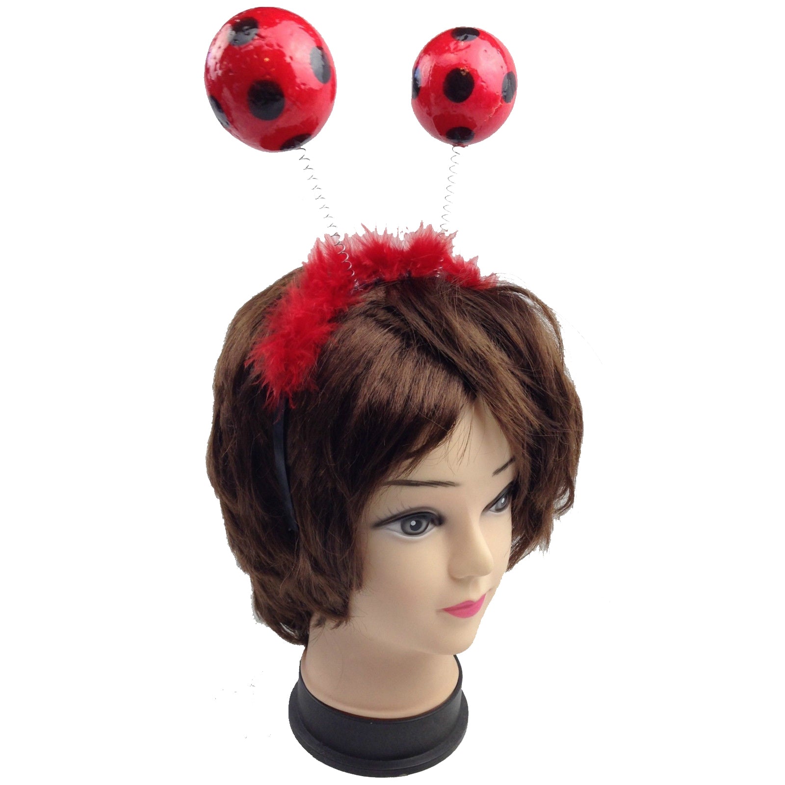 LADYBUG HEADBAND Headdress Red Bird Costume Accessory Ladybird Head ...