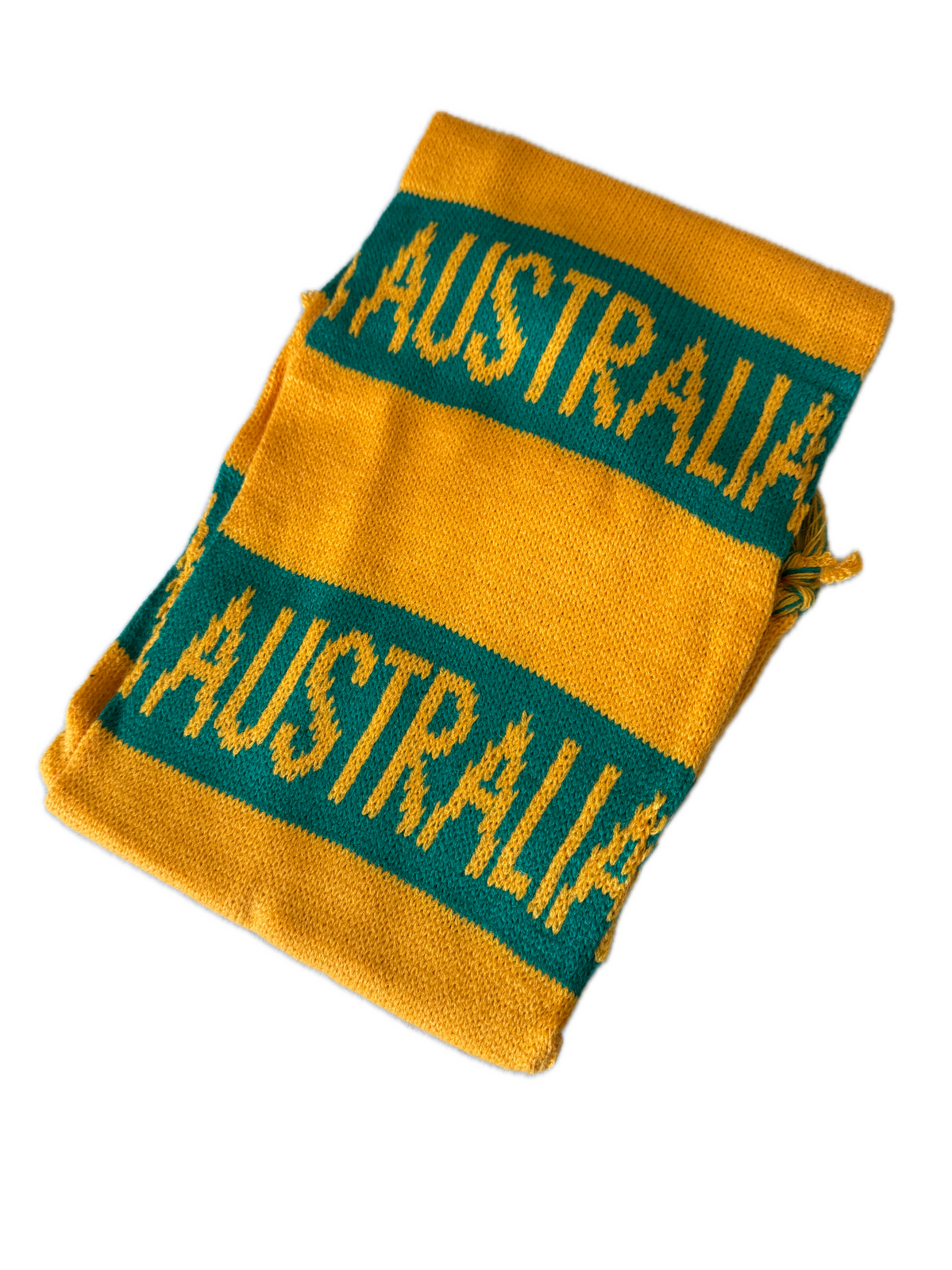 Australia,Scarf Olympics Soccer Football Team Supporter Green & Gold Yellow