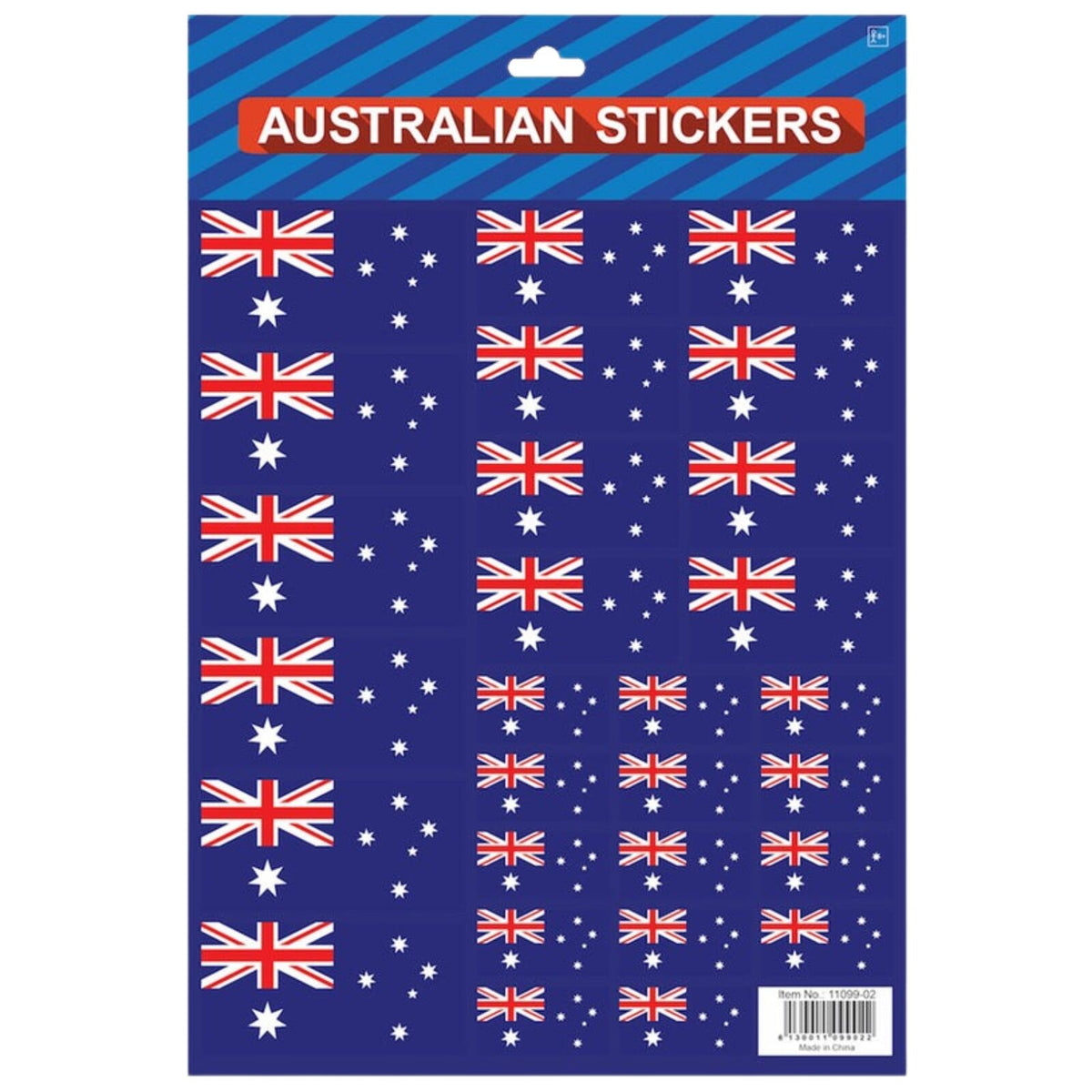 Australian Flag Stickers A4 Sheet (Assorted Size) – Festive Decoration ...