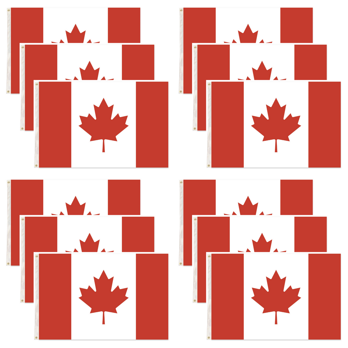 12x Canada Country Flag Bulk - Heavy Duty Maple Leaf Canadian Flag ...