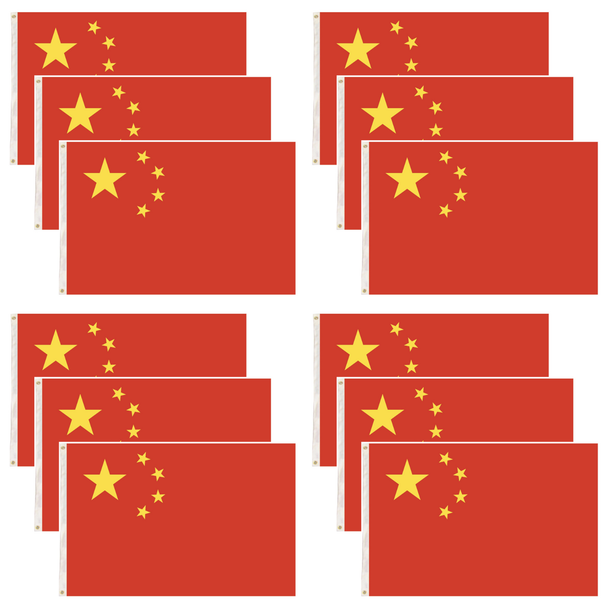 12x China Country Flag Bulk - Heavy Duty Chinese Flag (150cm x 90cm ...