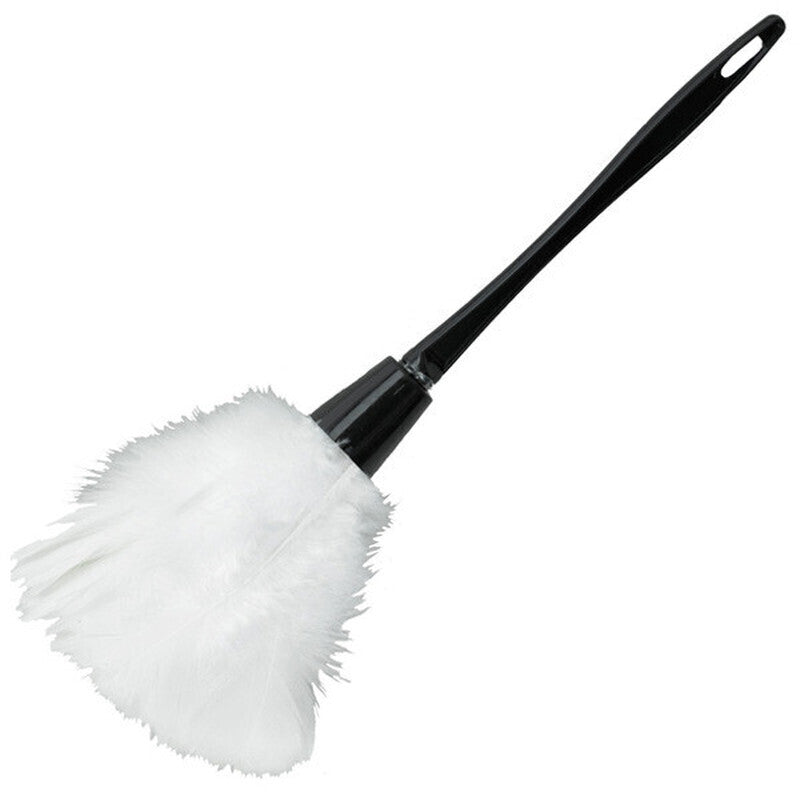 36cm Hens Night FEATHER DUSTER French Maid Night Fancy Dress White ...