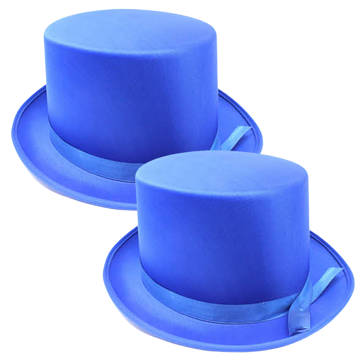 2x Blue Satin Top Hats - Dance Costume/Fancy Dress Party – Boutique ...