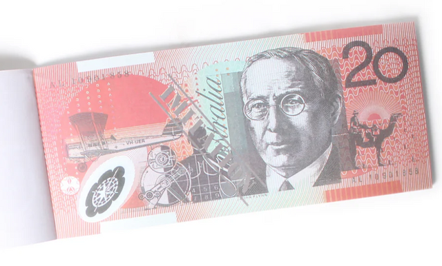 20 Dollar Australian Souvenir Note Pad Fake AUD Money - 1 Pack of 50 ...