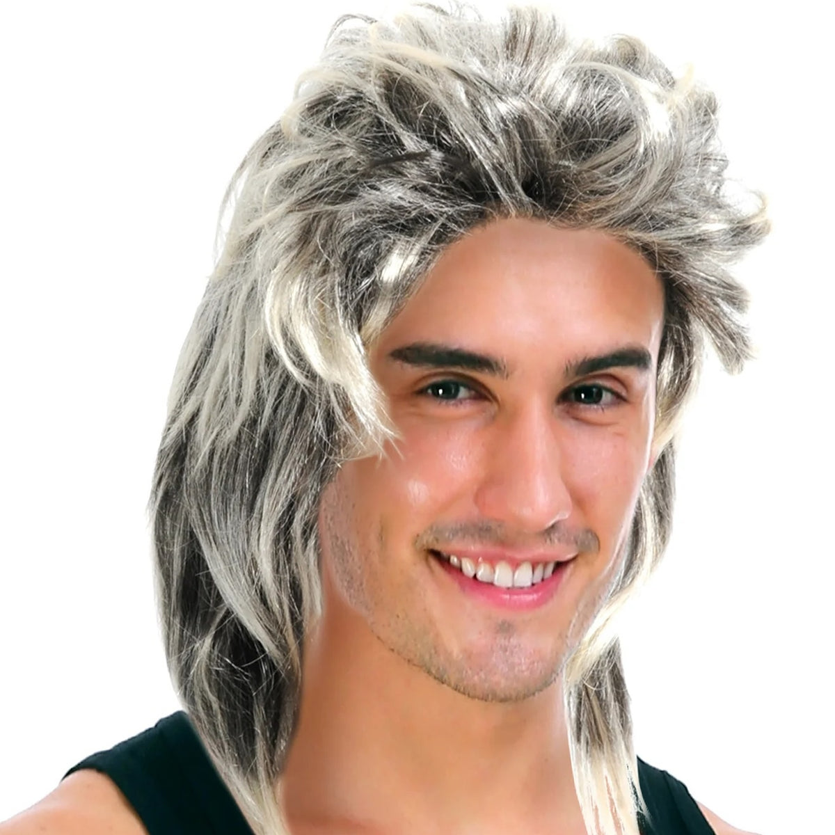 Mullet Wig 80s Party Costume Rock Bogan Punk 70s 90s Hair - Ash Blonde ...