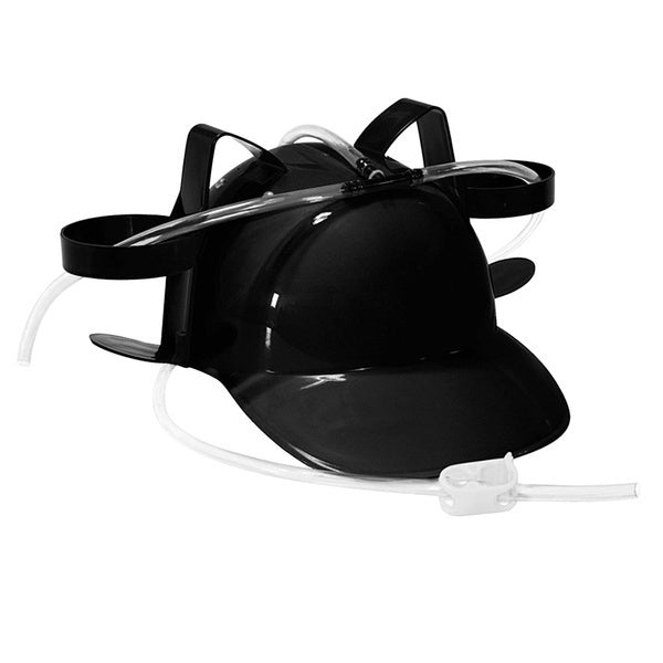 BEER DRINKING HELMET Drink Guzzler Holder Costume Party Hat Oktoberfest ...
