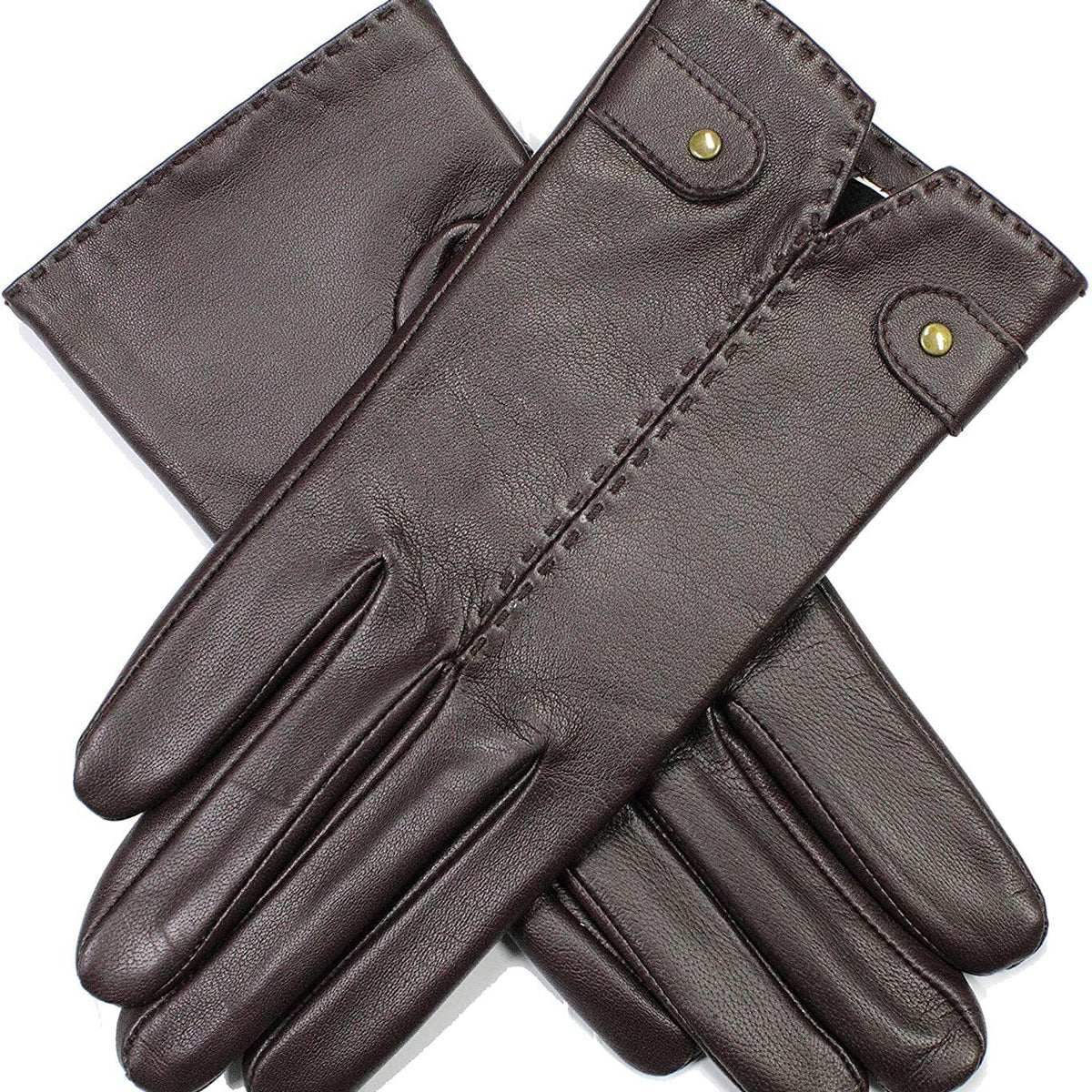 Dents Audrey Womens Leather Gloves with Fleece Lining Hand Stitched ...