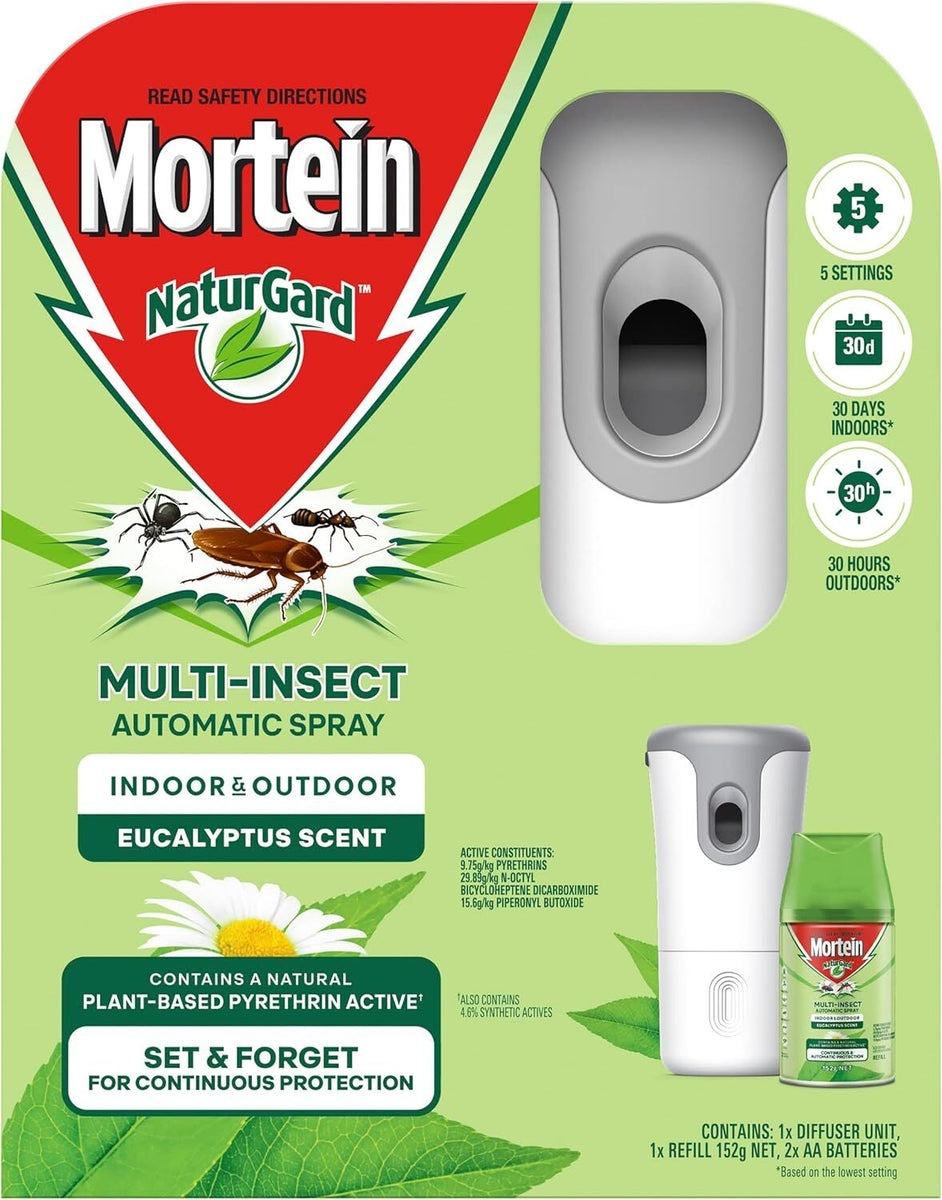 Mortein NaturGard Multi-Insect Automatic Spray Eucalyptus Indoor ...
