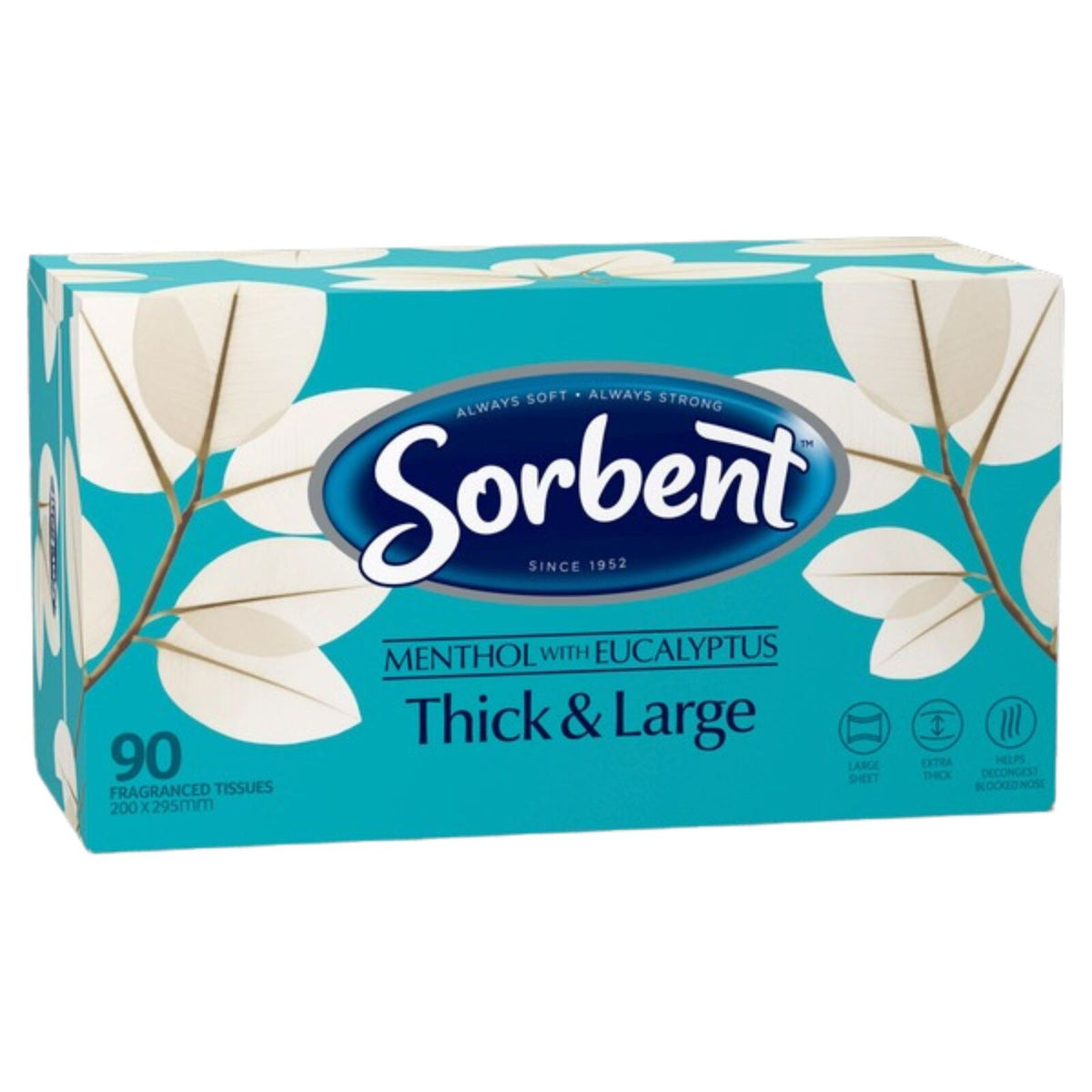 Sorbent Facial Tissues Thick & Large Menthol Fragranced - 90-Pack ...