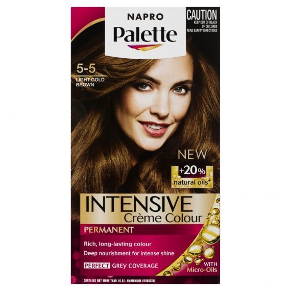 Napro Palette Colour Permanent Hair Colour 5-5 Light Gold Brown ...