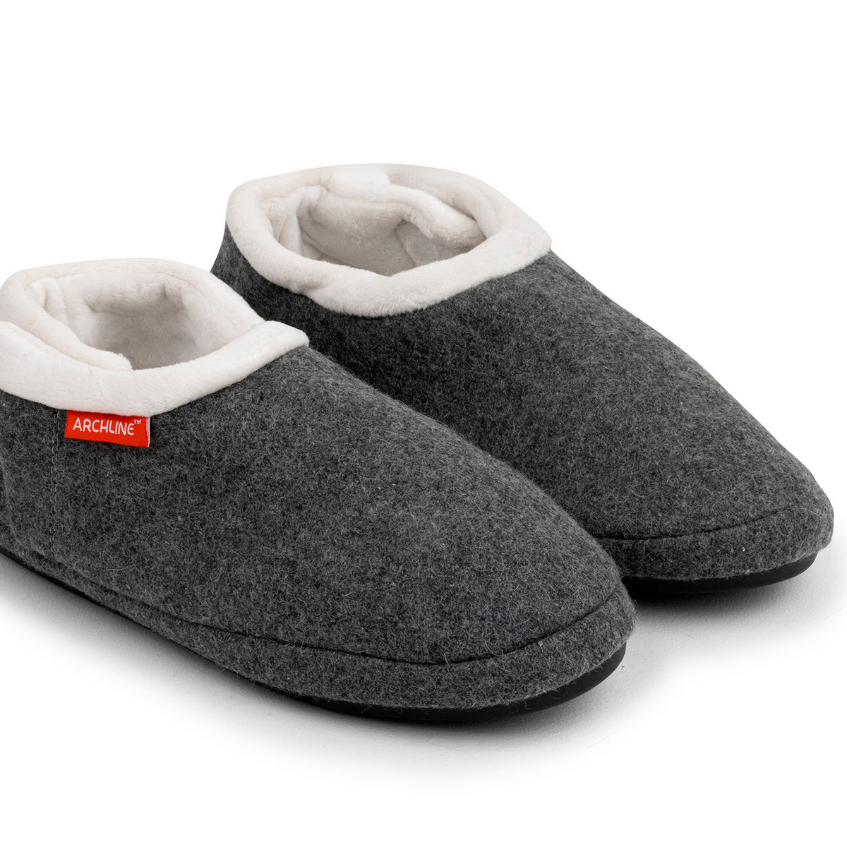 Archline Orthotic Closed Slippers - Grey Marle (Orthopedic Footbed w ...
