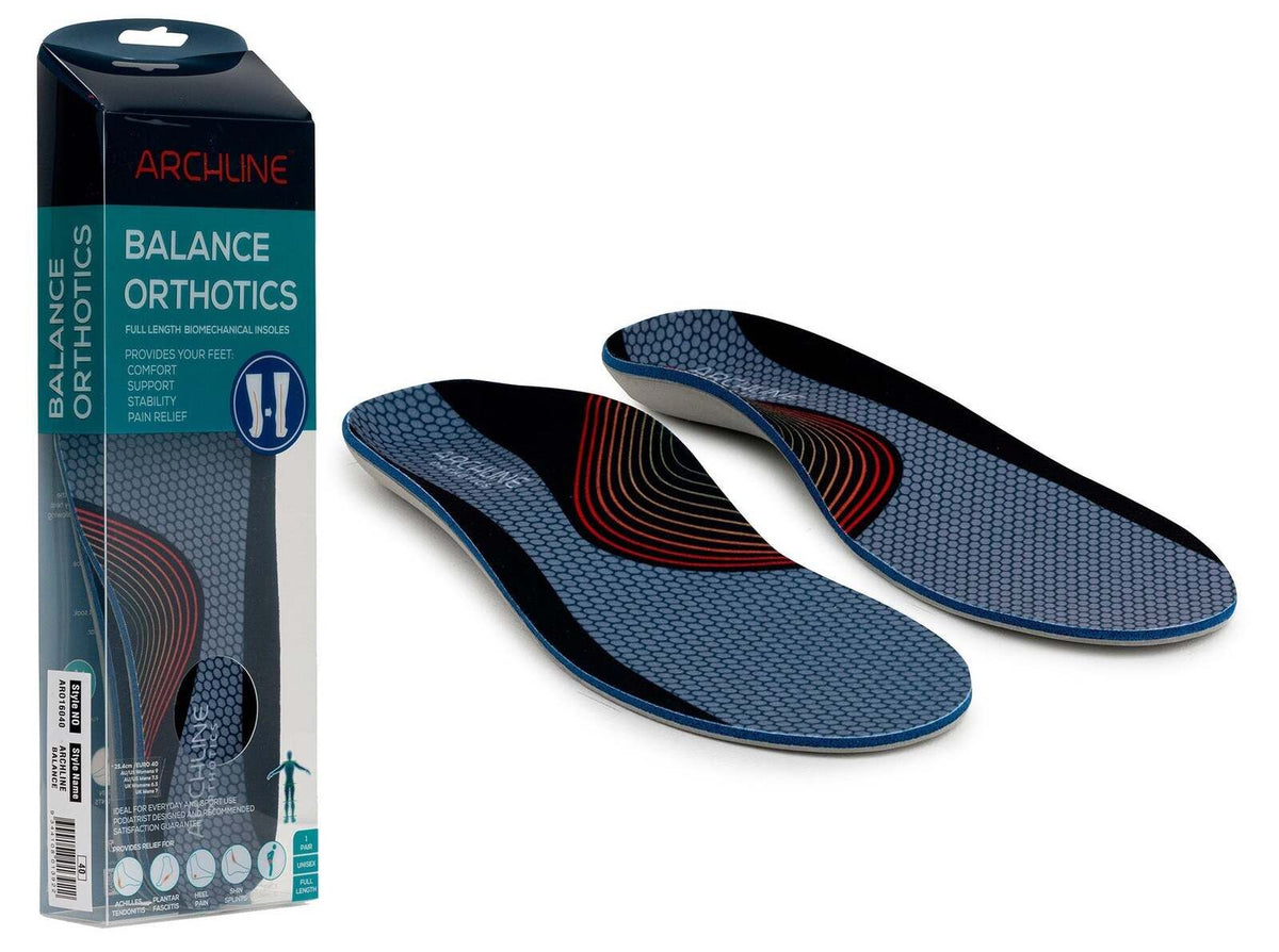 Archline Balance Orthotic Insoles - Full Length Arch Support (Unisex ...