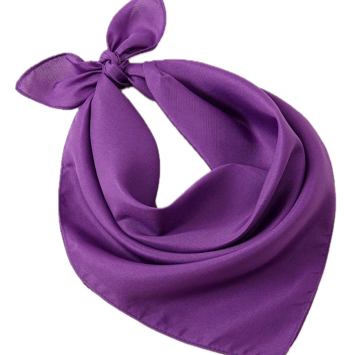 Purple Plain Bandana - 100% Cotton Head Wrap/Durag/Scarf/Mask ...