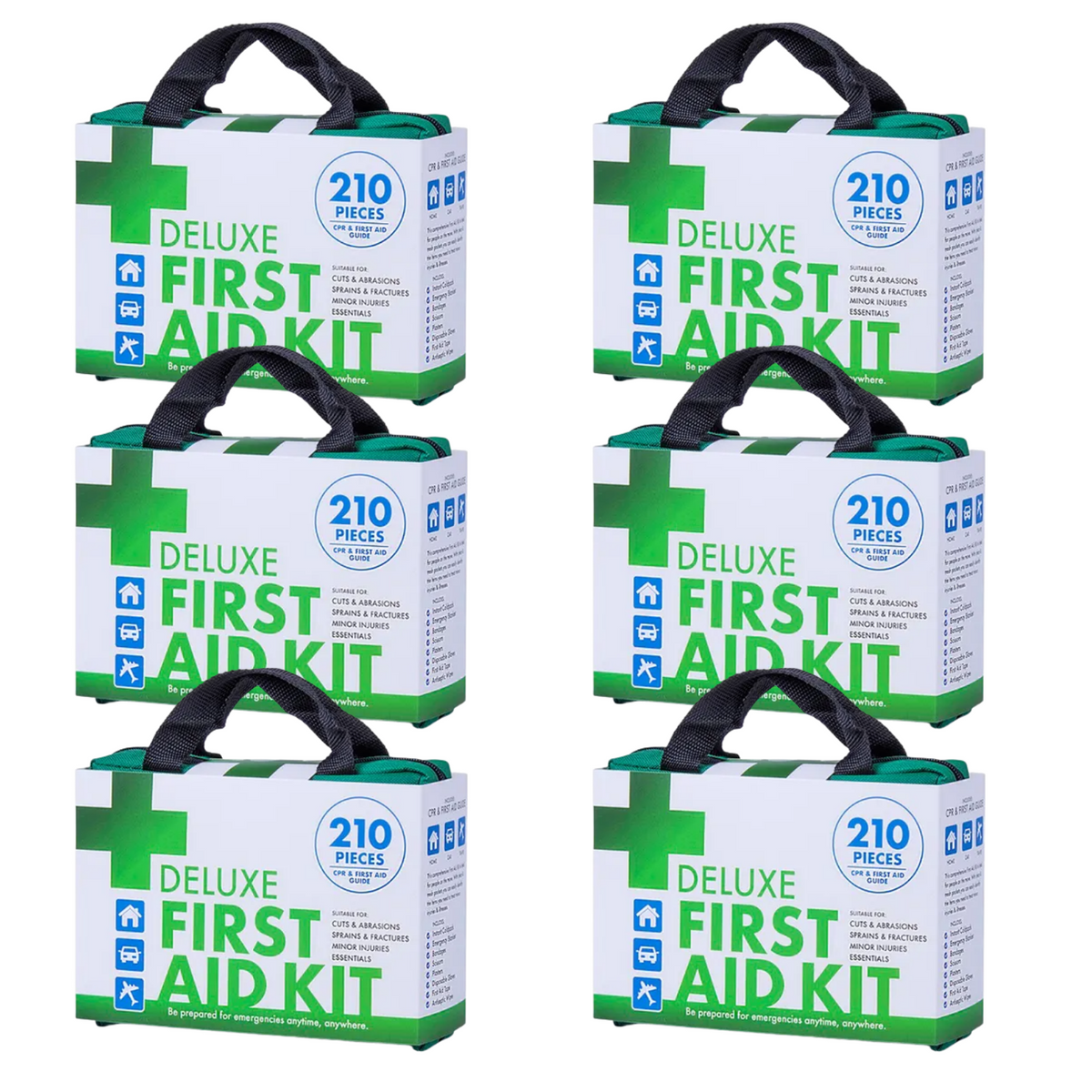 6x 210pcs Emergency First Aid Kit Bulk Pack - Medical Set for Work ...