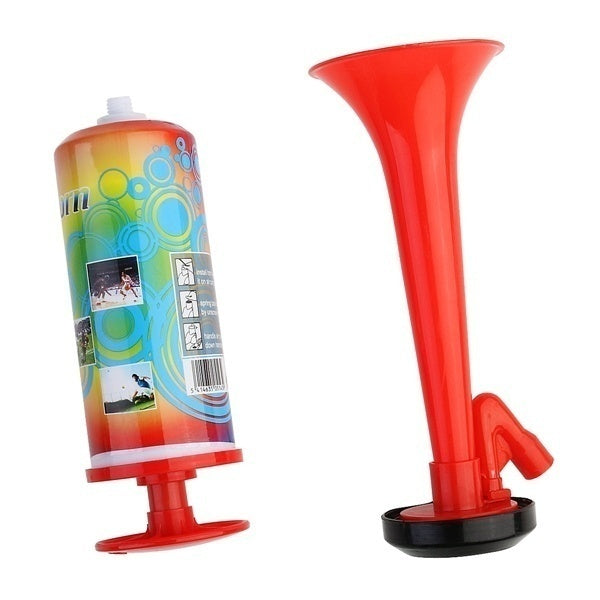 Air Horn Party Prop Hand Held Loud Pump Action Plastic Novelty Reusable ...