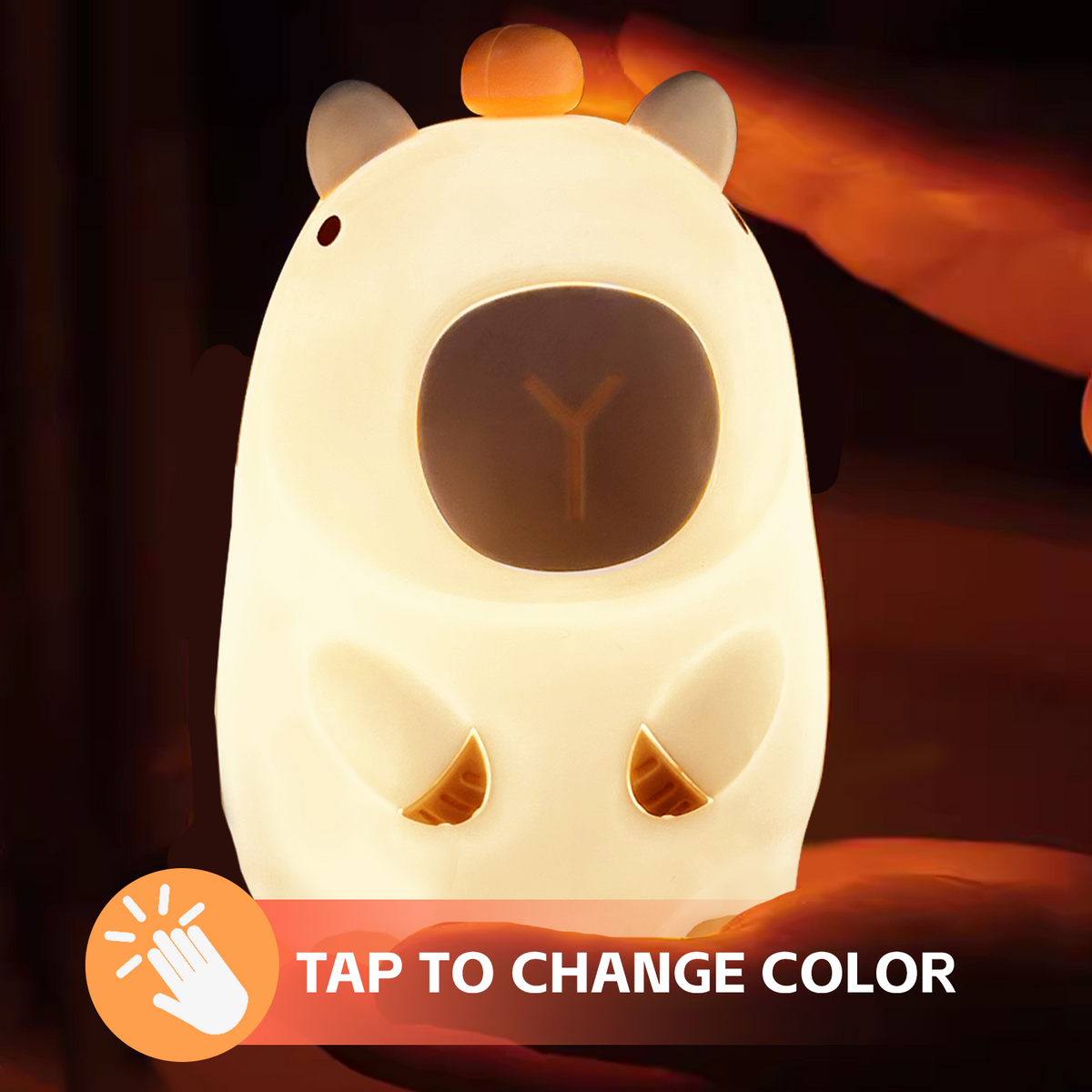 Brillar Capybara Kids Night Light (Cute Squishy Colour Changing ...