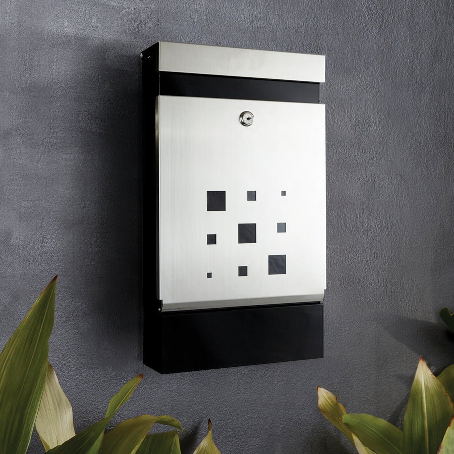 Sandleford Stainless Steel Lockable Letterbox Caddy - Wall Mounted ...