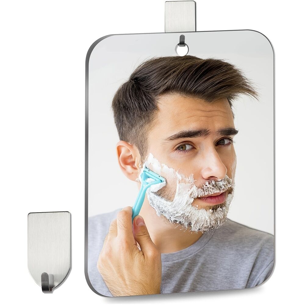 Portable Anti-Fog Shower Mirror – Unbreakable & Frameless for Shaving ...