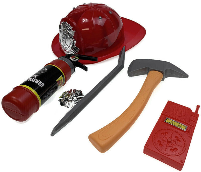 6pcs Kids Fireman Set - Fire Chief Helmet & Kit (Book Week Costume ...