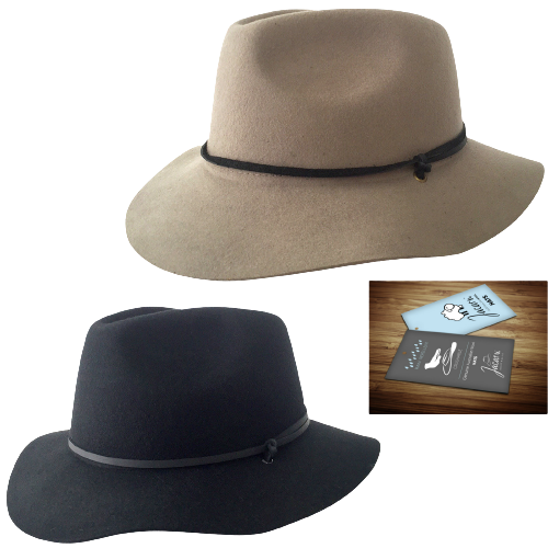 Jacaru 1855 100% Australian Wool Poet Hat - Travel Crushable Fedora Hat ...
