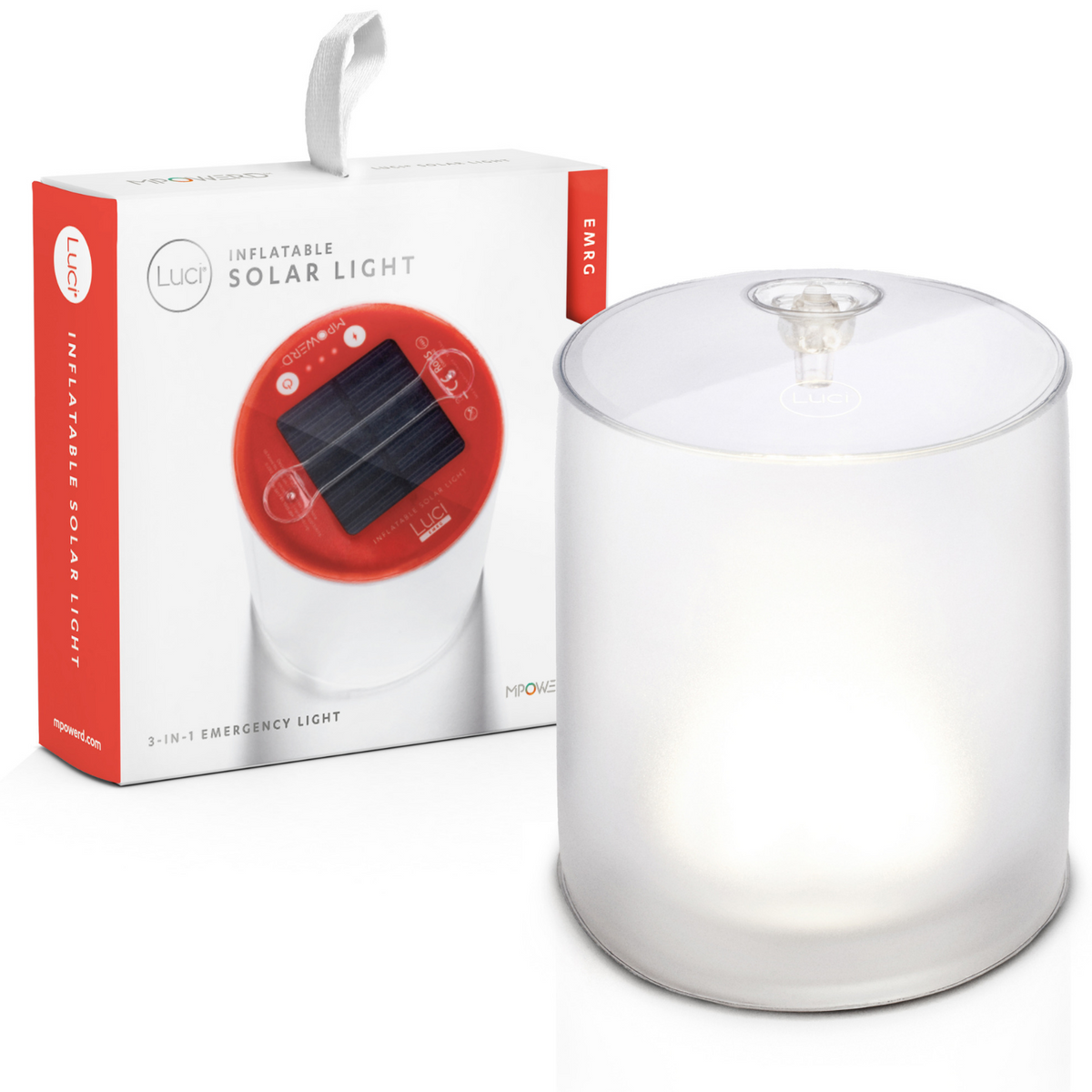 Luci MPOWERD EMRG Inflatable Solar Camping Lantern - Waterproof ...