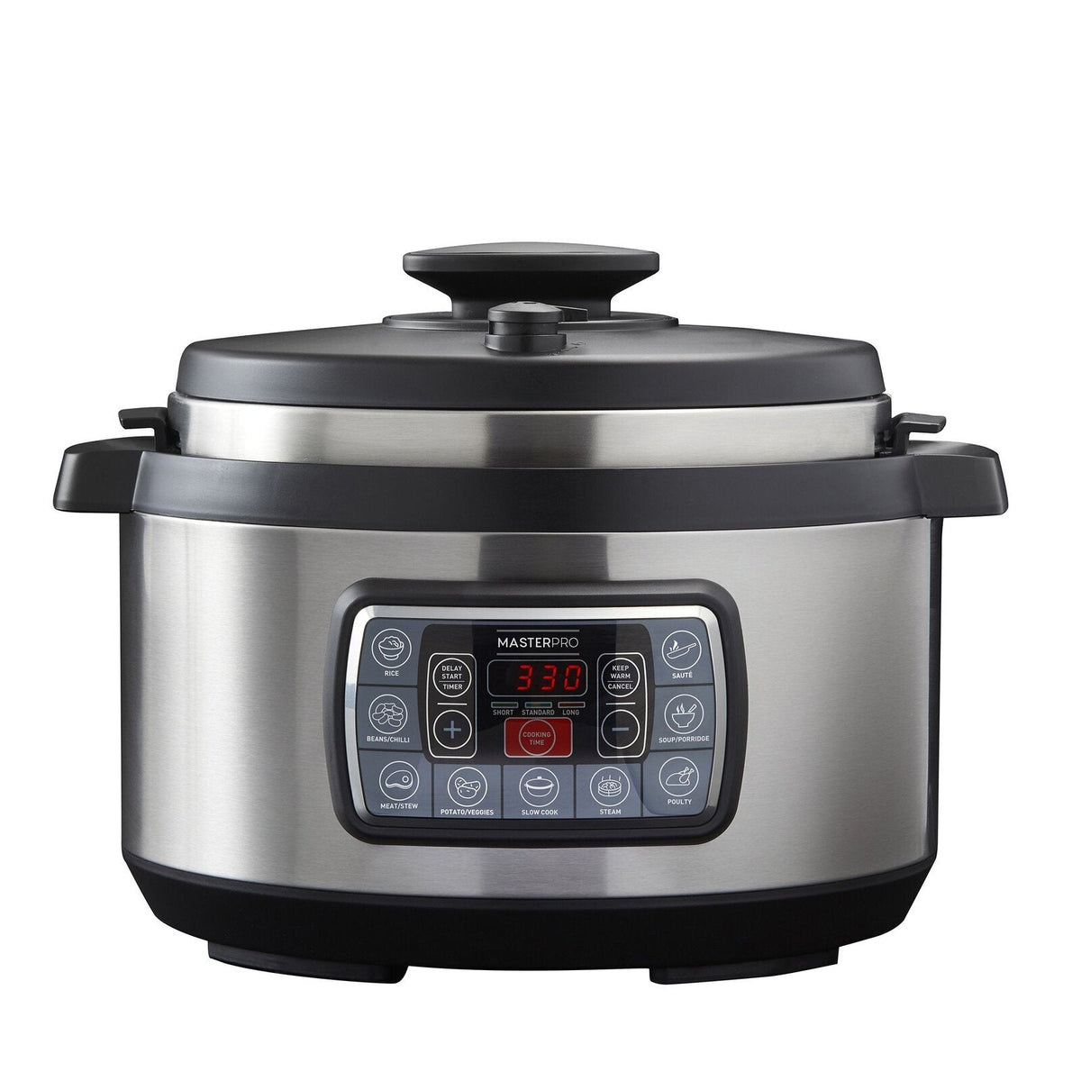 Masterpro Stainless Steel 12-in-1 Easy Lock Lid Ultimate Cooker - 1300 ...