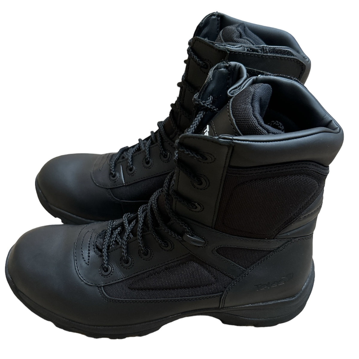 Telas Tactical Police Military Leather Combat Boots - Black (EEE Width ...