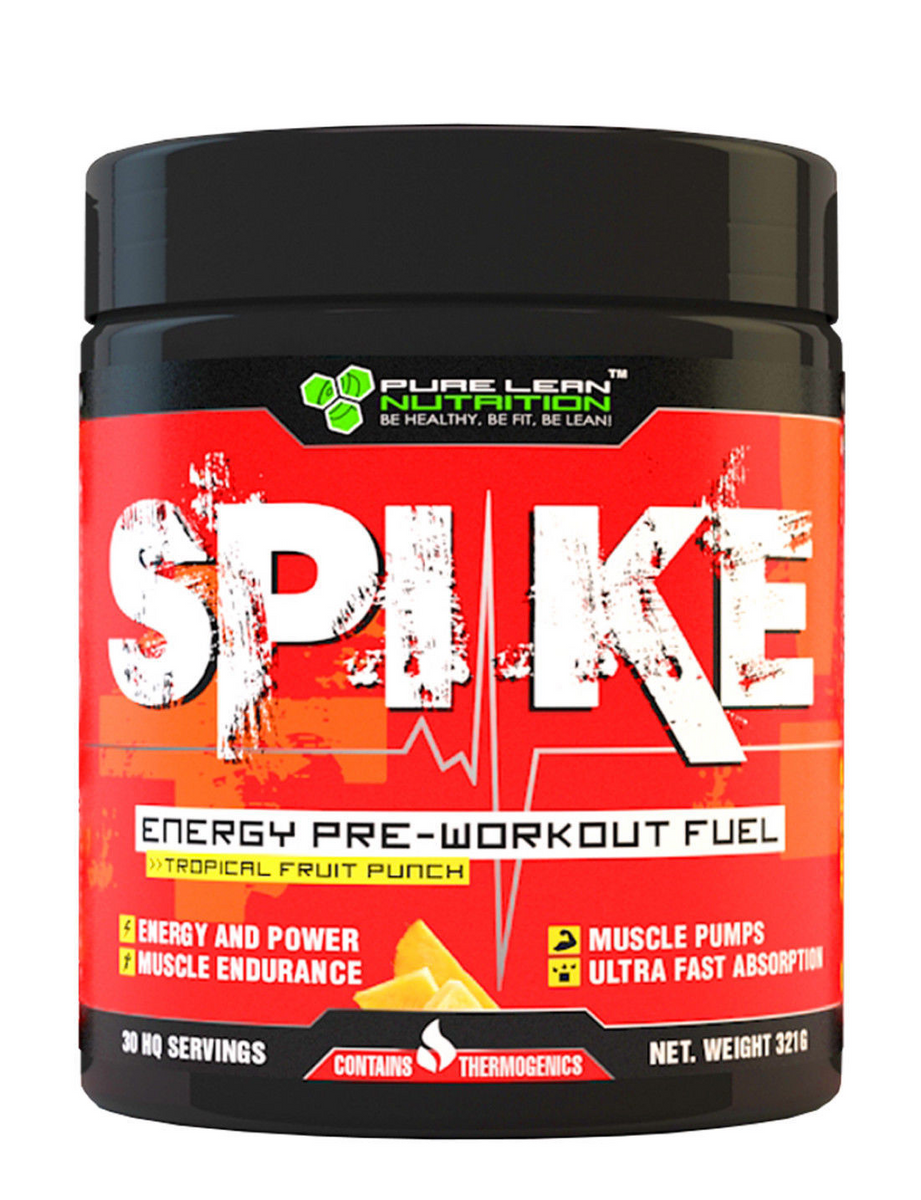 Pure Lean Nutrition SPIKE Pre Workout Energy Fuel - Tropical Fruit ...