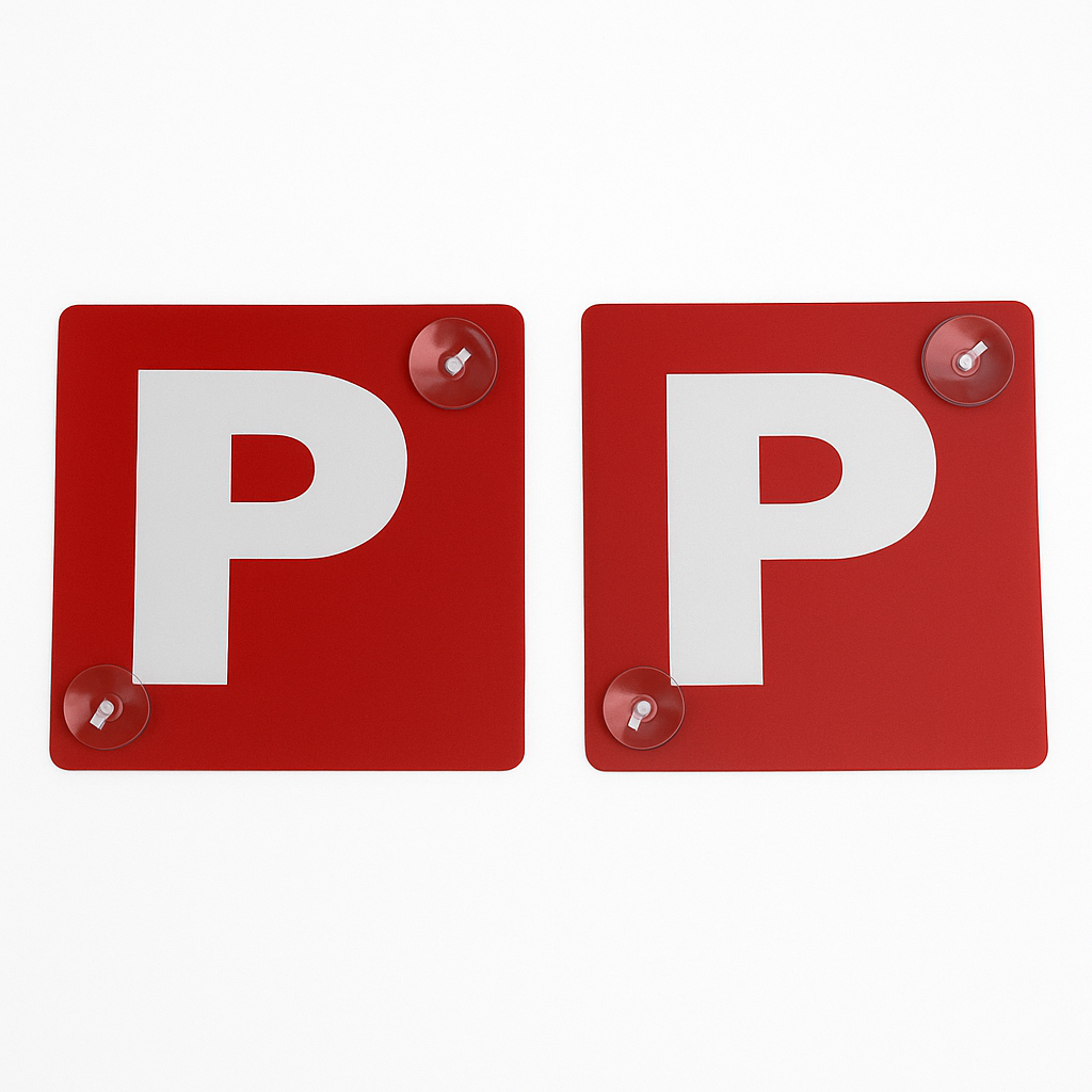 2x Suction Red P Plates - Probationary Car Window Signs (VIC & WA ...