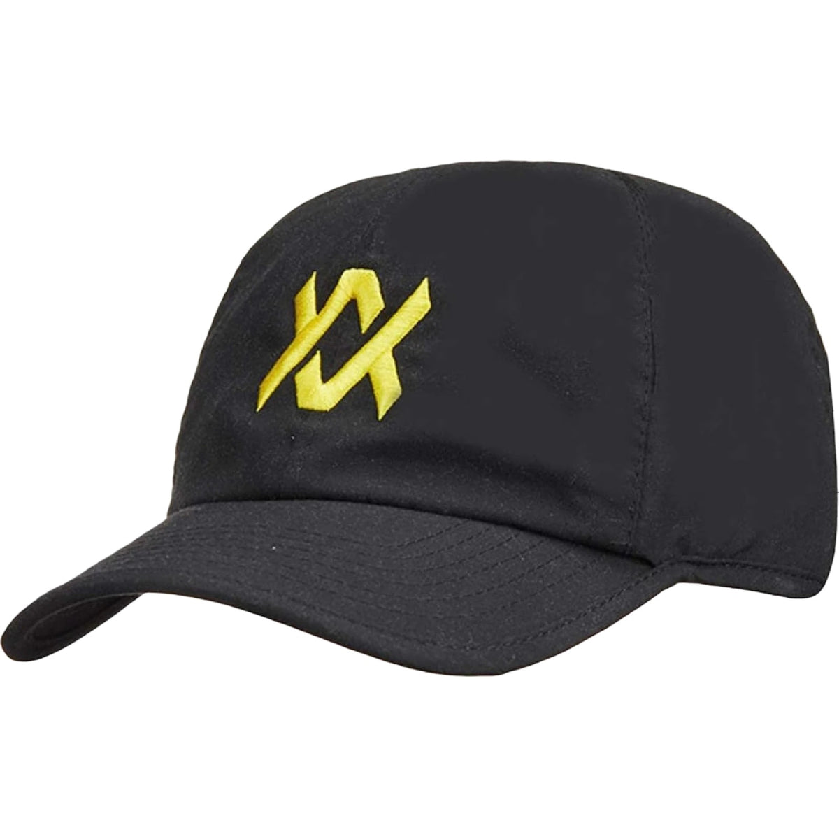 VOLKL Perforated Tennis Hat Baseball Cap Large Logo - Black/Neon Yellow ...