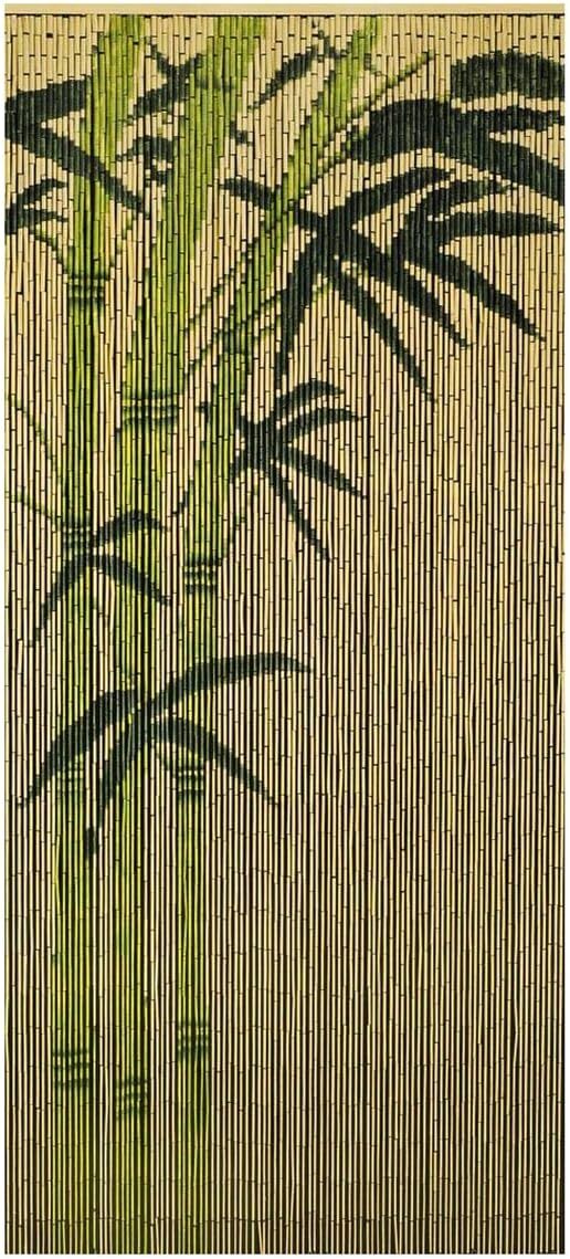 Deluxe Handmade Bamboo Door Curtain - Leaves (90x200cm Room Divider ...