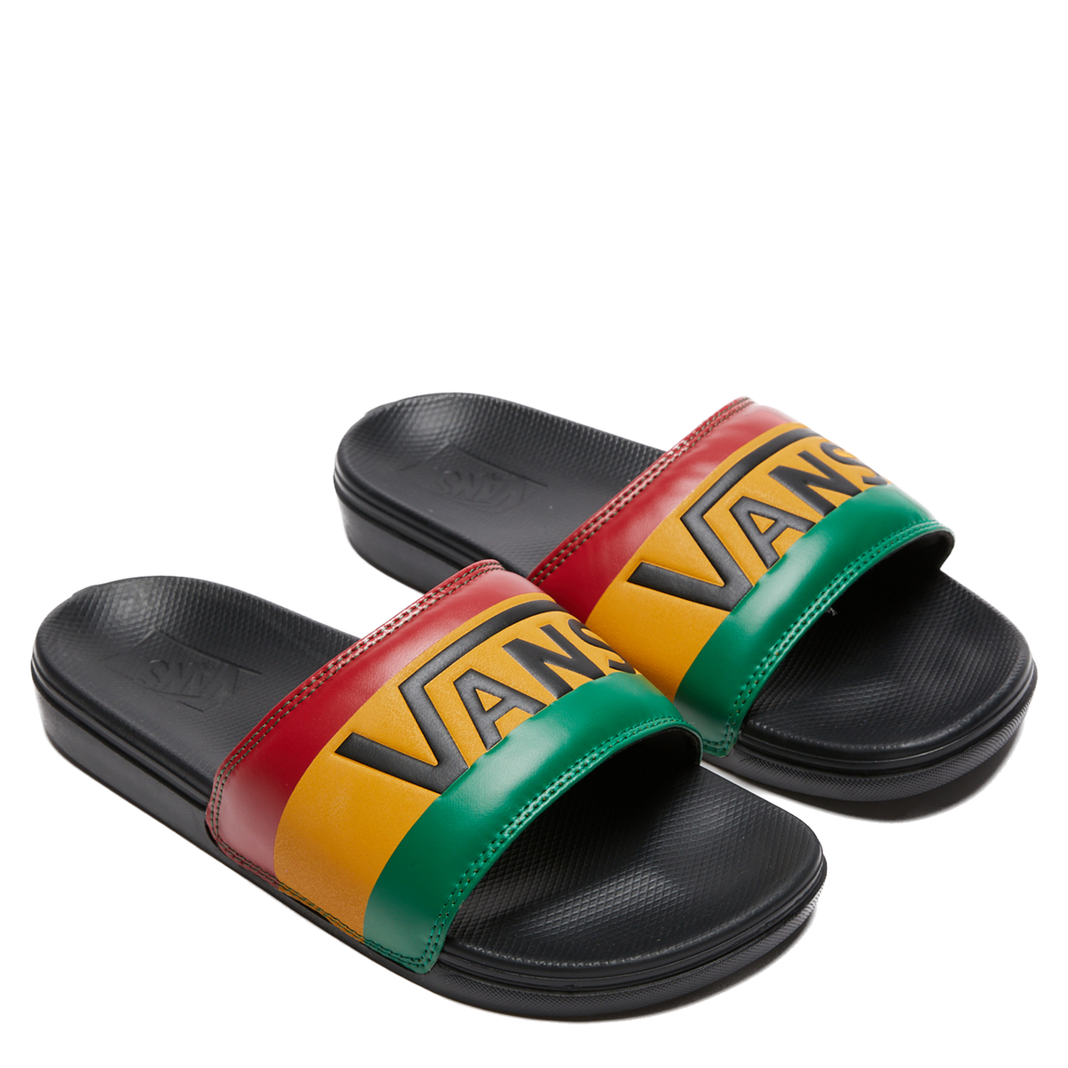Vans La Costa Slide On Slides - Rasta Black (Bob Marley Reggae Flip ...